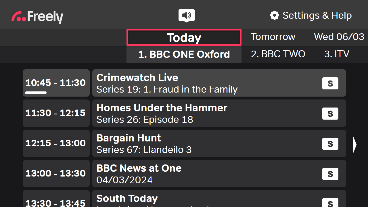 How do I use the Accessible TV Guide? | Freely